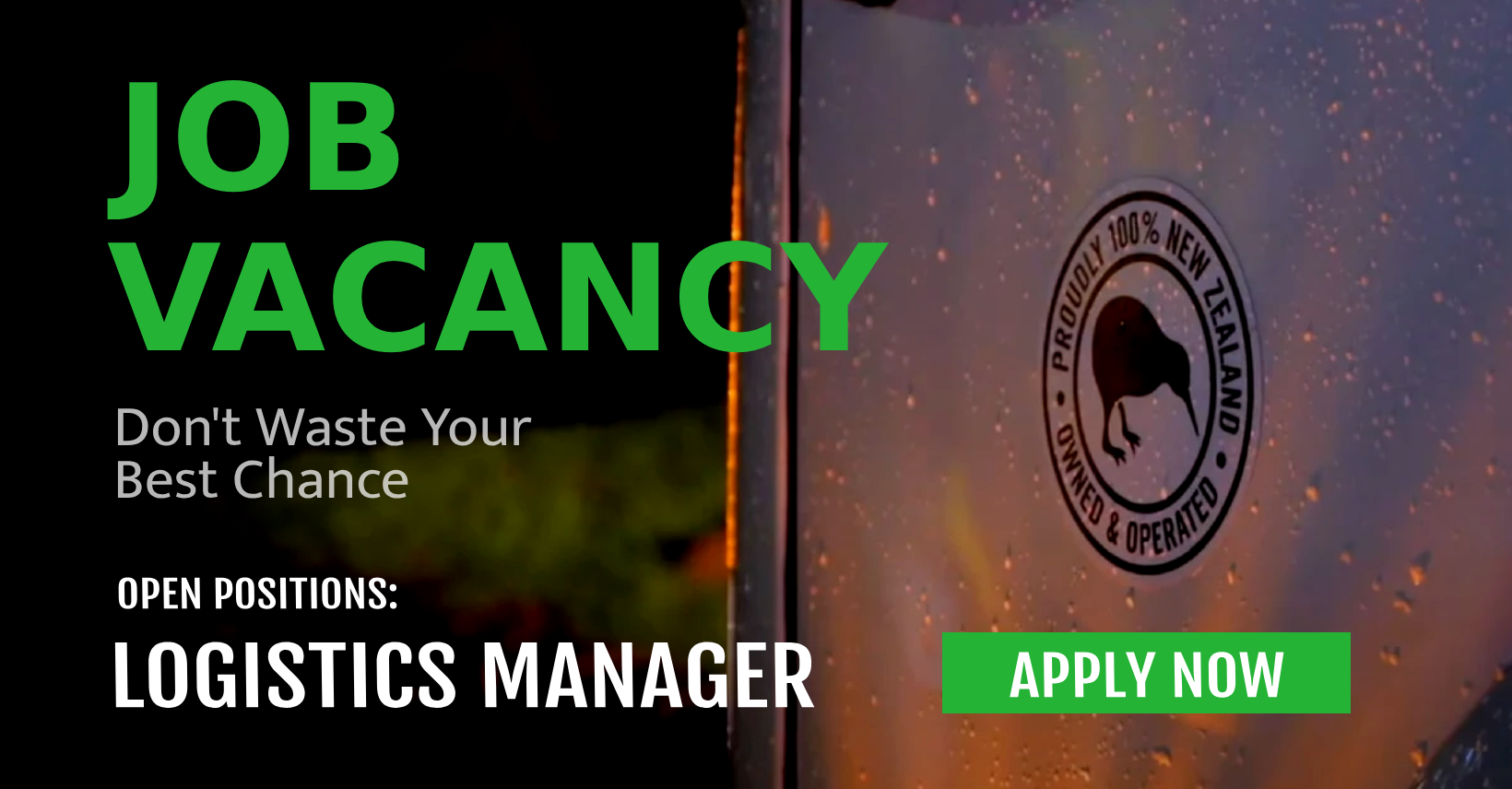 Logistics Manager Application Form | Rubbish Direct